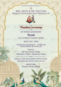 Create Mundan Ceremony Invitation Ecard 07 - Suavasar Invites