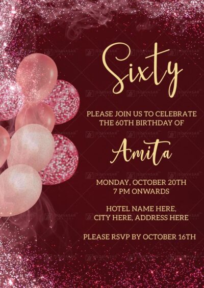 Premium Birthday Invitation ECard for Adults 14 - Suavasar Invites