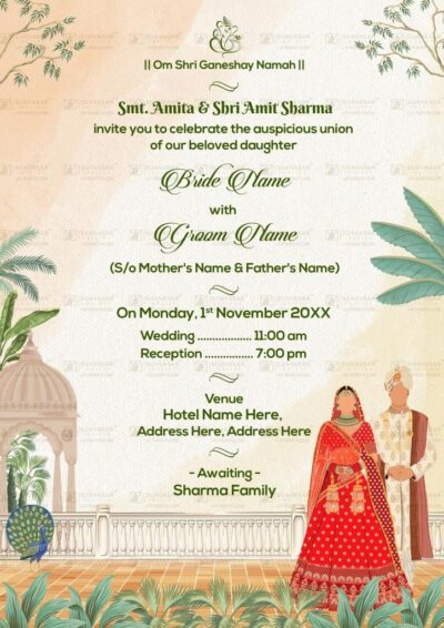 Bespoke Hindu Wedding Invitation Card 43 - Suavasar Invites