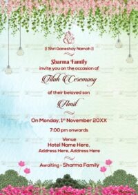 Elegant Tilak Ceremony Invitation Ecard 06 - Suavasar Invites