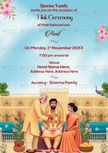 Premium Tilak Ceremony Invitation Ecard 09 - Suavasar Invites